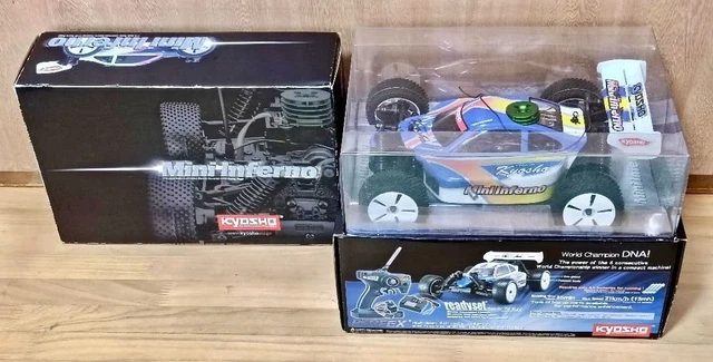KYOSHO MINI INFERNO RC Car Ready Set World Champion DNA Transmitter ...