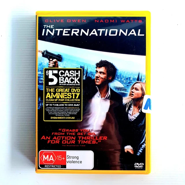 THE INTERNATIONAL DVD 2009 Action Thriller, Clive Owen, Naomi Watts ...