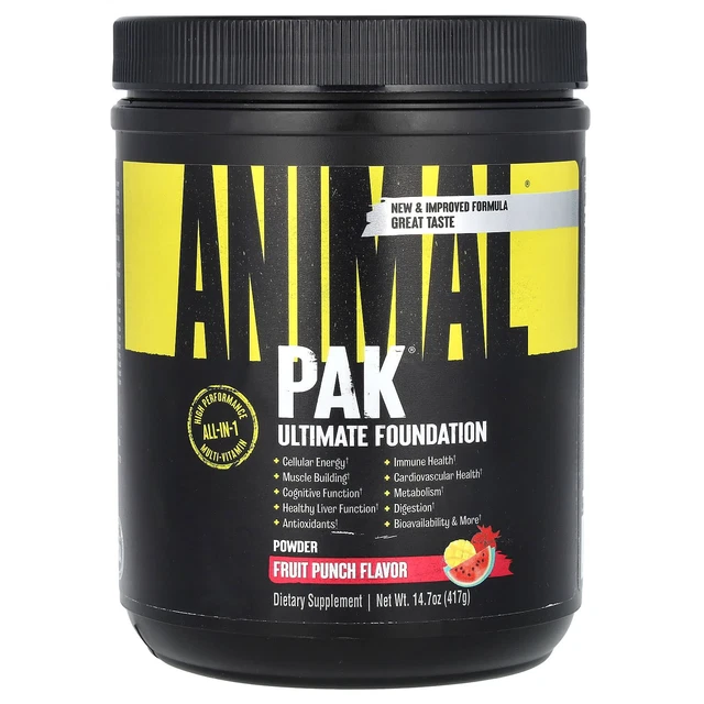 ANIMAL, PAK®, ULTIMATE Foundation, Fruit Punch, 14.7 oz (417 g) £77.39 ...