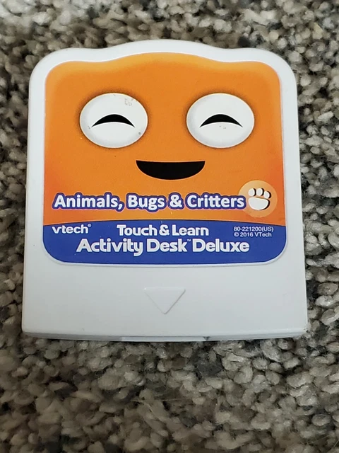 VTECH TOUCH & Learn Activity Desk Deluxe Cartridge Animals Bugs ...