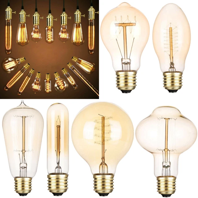 VINTAGE INDUSTRIAL RETRO LED Edison Bulb Filament Light E27 40W 220V ...