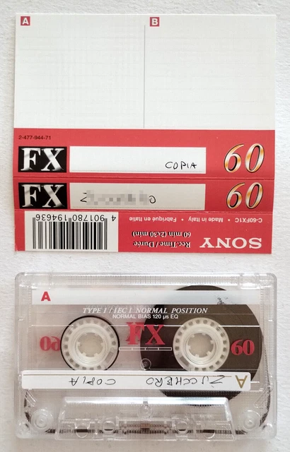 MC SONY FX 60 Fx60 Vintage Compact Audio Tape Cassette Used £1.49 - PicClick UK