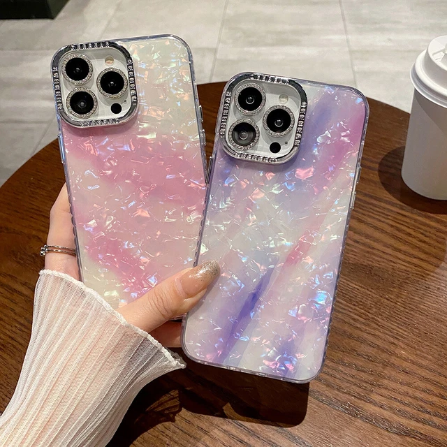 FOR IPHONE 15 Pro Max 14 Pro 13 12 11 Seashell Pattern Gradient Color ...