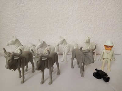 PLAYMOBIL COLOR 3677 zoo gnou safari zèbre cameraman vintage EUR 48,00 ...