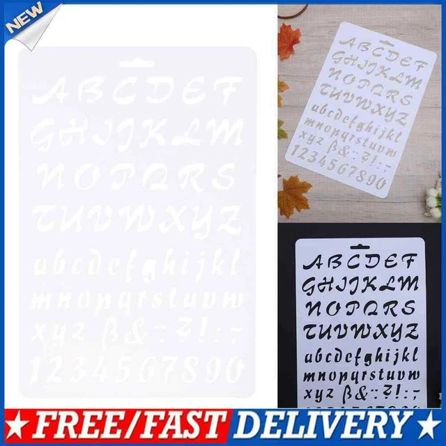 LETTERING STENCIL LETTER Alphabet Stencils Painting Paper Craft Number ...