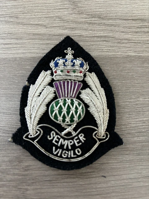 SCOTTISH POLICE, SEMPER Vigilo Embroidered Police Badge £0.99 - PicClick UK