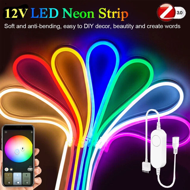 TUYA ZIGBEE WIFI rgb LED Neon Strip Rope Light Waterproof Flexible Sign ...