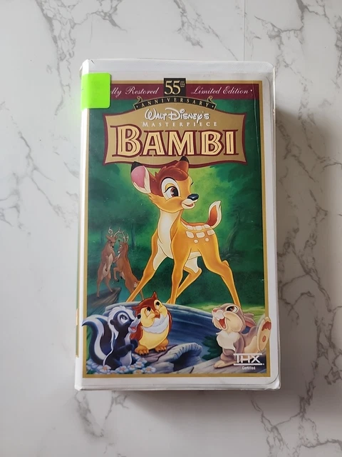 DISNEY BAMBI 55TH Anniversario Nastro VHS, Completo / Testato Vedi Foto ...
