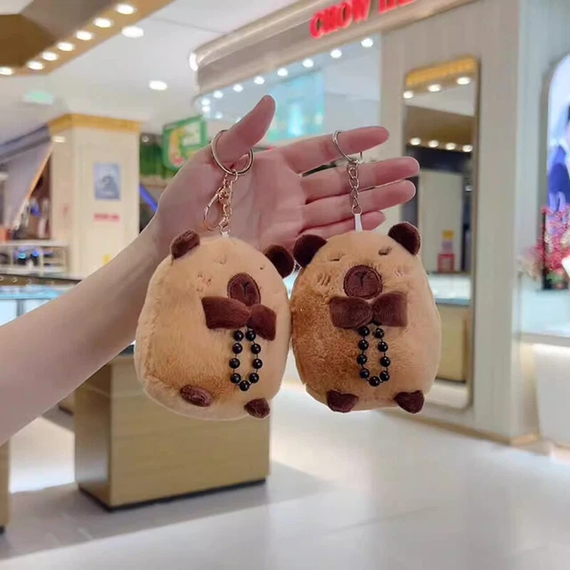 BUDDHA BEAD CAPYBARA Keychain Plush Toy Cartoon Capybara Pendant ...