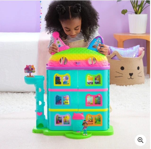 GABBY’S DOLLHOUSE RAINBOW-THEMED Celebration Doll House + 6 Deluxe ...
