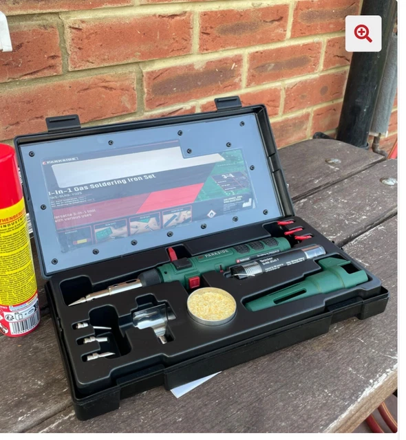 PARKSIDE 3IN1 GAS Soldering Iron Set With Case Blow Touch Hot Air Gun ...