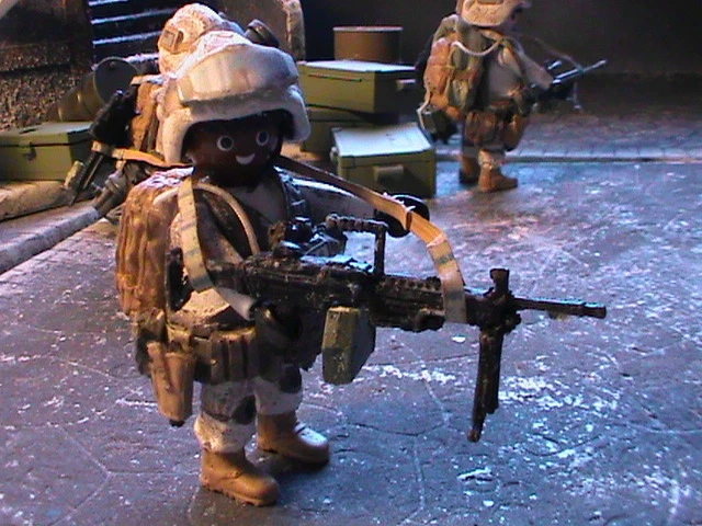PLAYMOBIL CUSTOM US Marine 1Er Bataillon 2E Brigade (Afghanistan) Ref ...