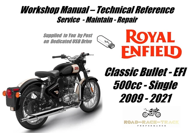 ROYAL ENFIELD CLASSIC Bullet 500 EFI Single Workshop Manual USB 2009 ...