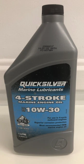QUICKSILVER 10W30 OIL Mercury Mariner 4 Stroke Outboard Engine Boat 1 ...