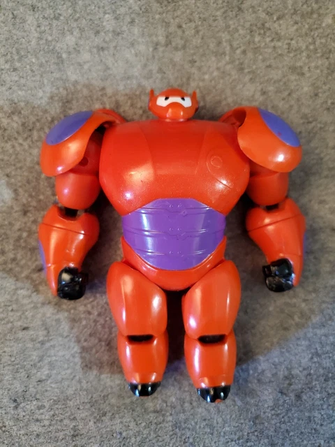DISNEY BIG HERO 6 Baymax 4" Red Armor Bandai Action Figure 2014 NO ...