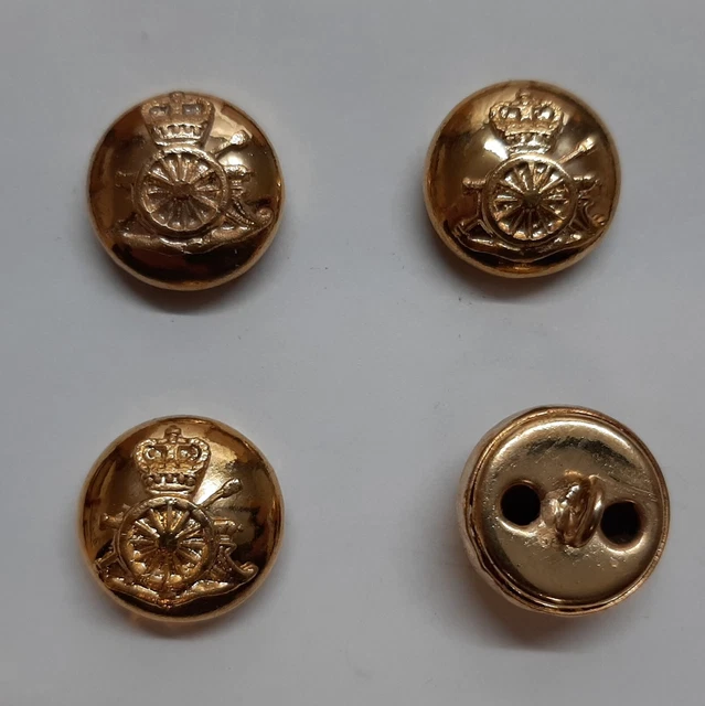 ROYAL ARTILLERY REGIMENTAL Mounted Dress Button Set X4 British Army ...