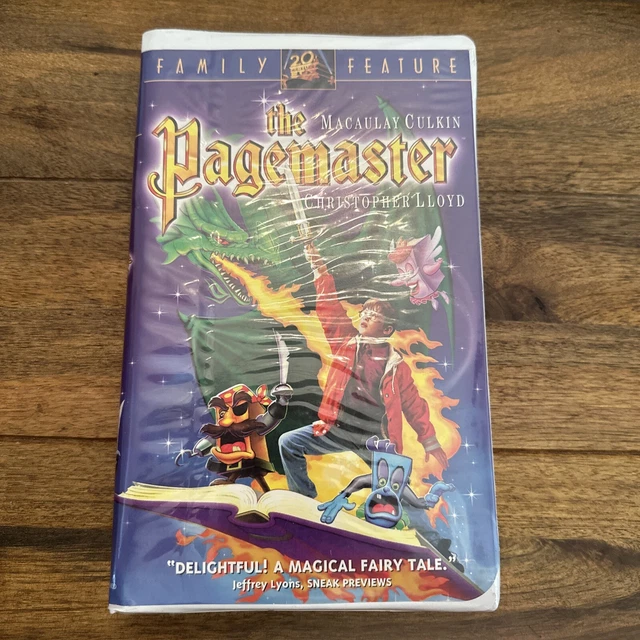 THE PAGEMASTER VHS 1995 Clamshell Macaulay Culkin Christopher Lloyd L ...