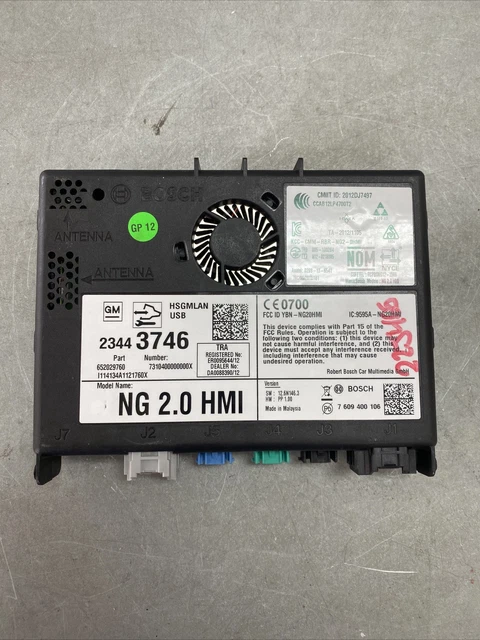 CHEVROLET GMC CADILLAC Human Machine Interface HMI Module 23443746 NG 2 ...