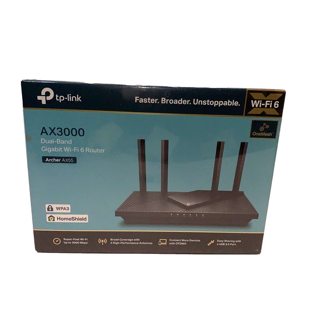 TP-LINK AX3000 DUAL-BAND Gigabit Wi-Fi 6 Router -Archer AX55*New $77.00 ...