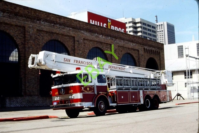SFFD SAN FRANCISCO Fire Apparatus SLIDE: Truck-8 1974 American LaFrance ...