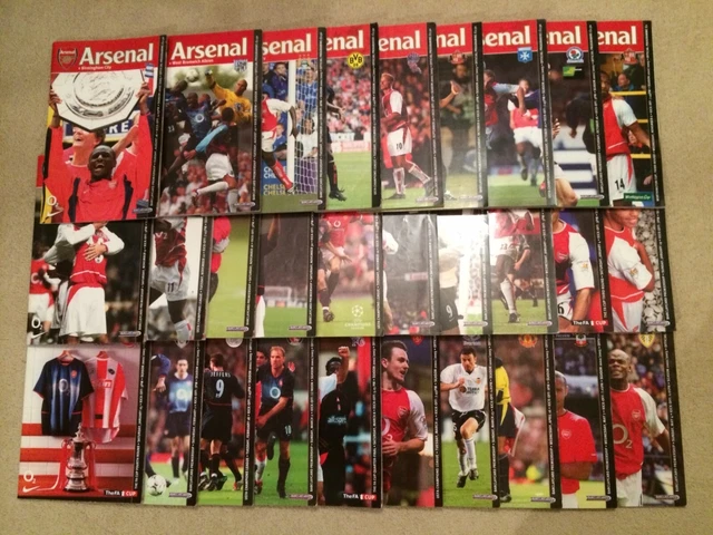 2002-2003 ARSENAL Complete Home League, FA Cup & UCL Programme 27/27 ...