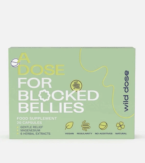 WILD DOSE CAPSULES A Dose for Blocked Bellies, 20-Pack £14.98 - PicClick UK