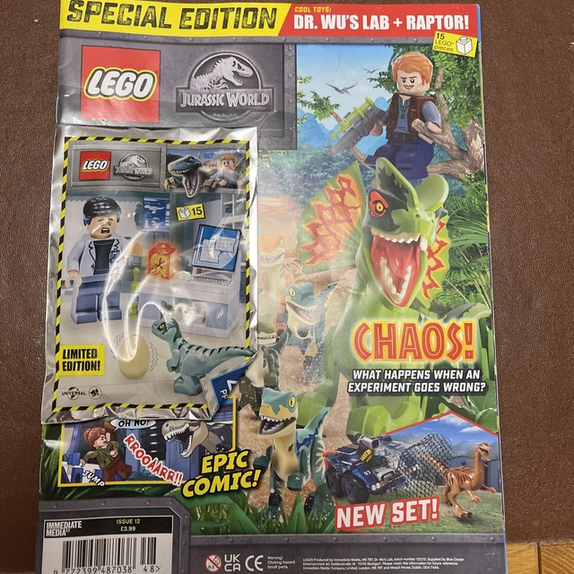 LEGO JURASSIC WORLD Magazine Issue 12 SPECIAL ED. Dr. Wu's Lab Raptor ...