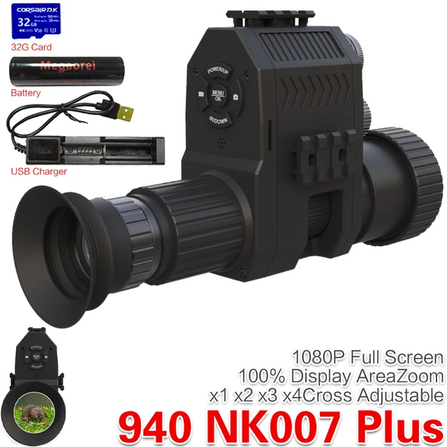 MEGAOREI NK007 PLUS Laser 1080P Night Visions Hunting Cameras for Rifle ...