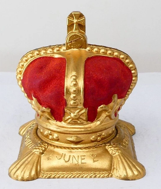 CORONATION CROWN MONEY Box Commemorative 1953 Elizabeth II £8.00 ...