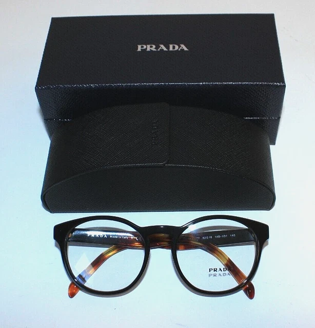 NEW PRADA WOMEN'S Unisex Black/Tortoise EYEGLASSES Frames VPR-16T, 52 ...