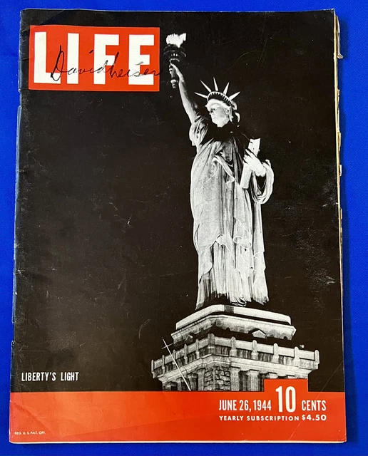 LIFE MAGAZINE 1944 World War Ii Statue Of Liberty Invasion Of France ...