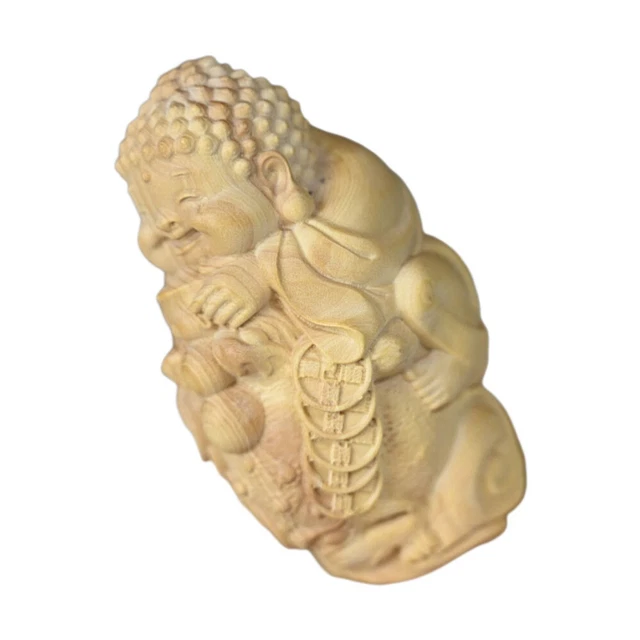 ORNEMENTS BOIS BUIS Statue Qui Rit Chinois Plein Chanceux EUR 25,19 ...