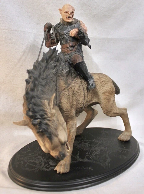 STATUE GOTHMOG ON Warg Weta Sideshow Lord of the rings Seigneur Anneaux ...