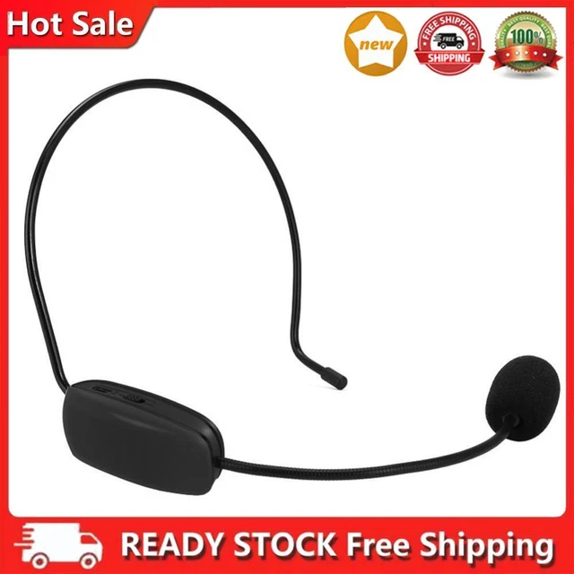 FM WIRELESS MICROPHONE Headset Multi-channel Radio Mic Head Mic for ...