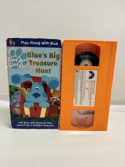 NICK JR BLUE’S Clues Blues Big Treasure Hunt VHS Video Tape Nickelodeon ...