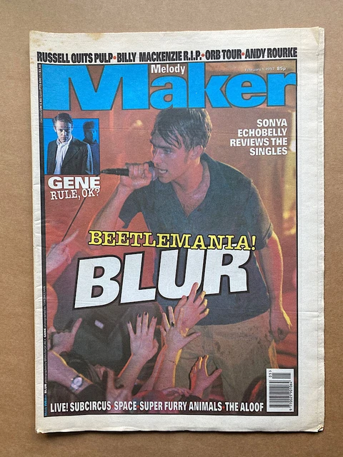 BLUR MELODY MAKER MAGAZINE FEB 1 1997 - DAMON COVER + FEATURE INSIDE ...
