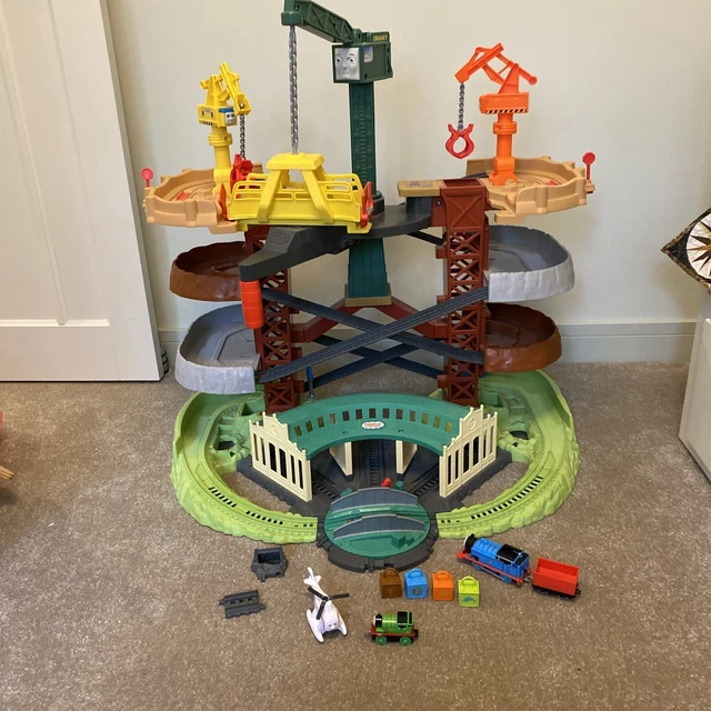 THOMAS & FRIENDS Fisher-Price Thomas Trains & Cranes Super Tower *PICK ...