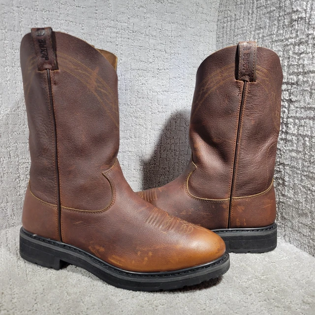 GUIDE GEAR MEN'S Size 13 EE US Brown Leather Western Farm Work Boots ...