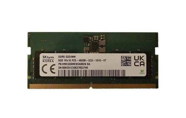 SK HYNIX LAPTOP RAM 8GB DDR5 PC5 4800 Mhz PC5-38400 SODIMM ...