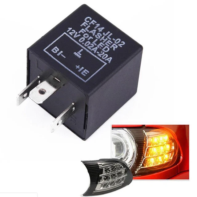 3-PIN CF14 JL-02 EP35 Car LED Flasher Relay Fix Turn Signal Hyper Flash ...