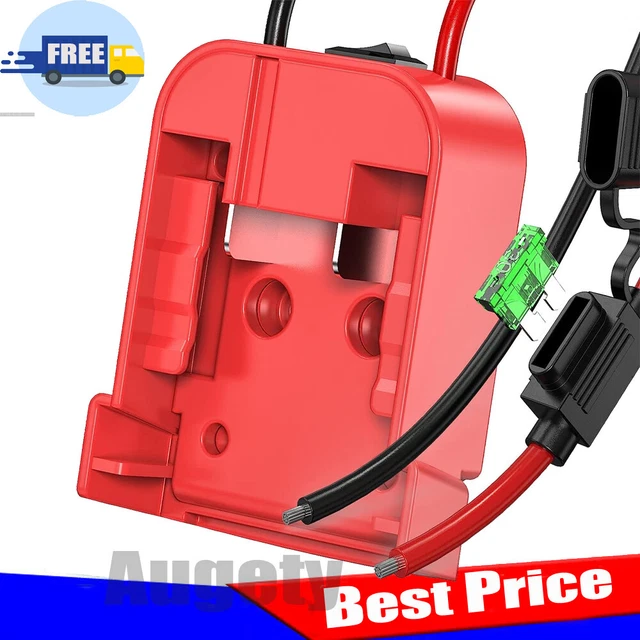 PER RUOTE ELETTRICHE Milwaukee adattatore batteria 18 V con fusibile e ...