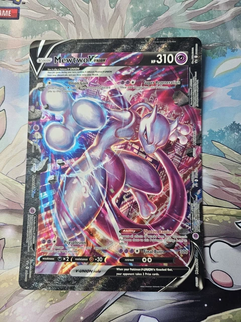 MEWTWO V-UNION POKÉMON Tcg Jumbo Card Swsh159 Swsh160 Swsh161 Swsh162 £ ...