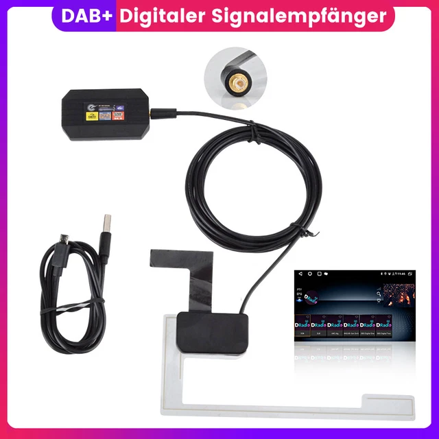 DAB+ADAPTER AUTO DIGITAL Tuner Radio Box USB Empfänger Antenne ...