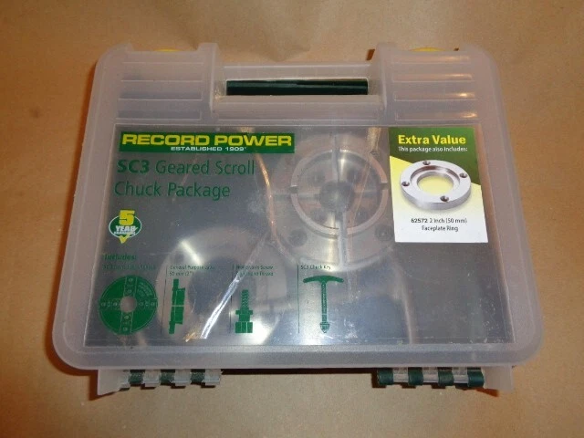 RECORD POWER SC3 Scroll Chuck Package Woodturning Tool £75.00 - PicClick UK