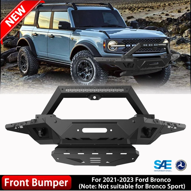 UPGRADE FRONT BUMPER+SIDE Wing+Bull Bar+Skid Plate Kit For 2021-2023 ...