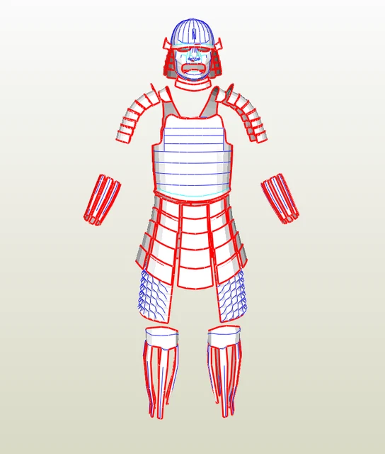 DIY FOAM PEPAKURA Samurai Self Build Template Kit Cosplay EUR 15,86 ...