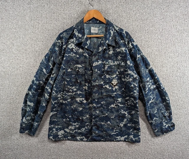 GENUINE US NAVY Working Uniform BDU Digital Blue Camo Cargo Utility ...