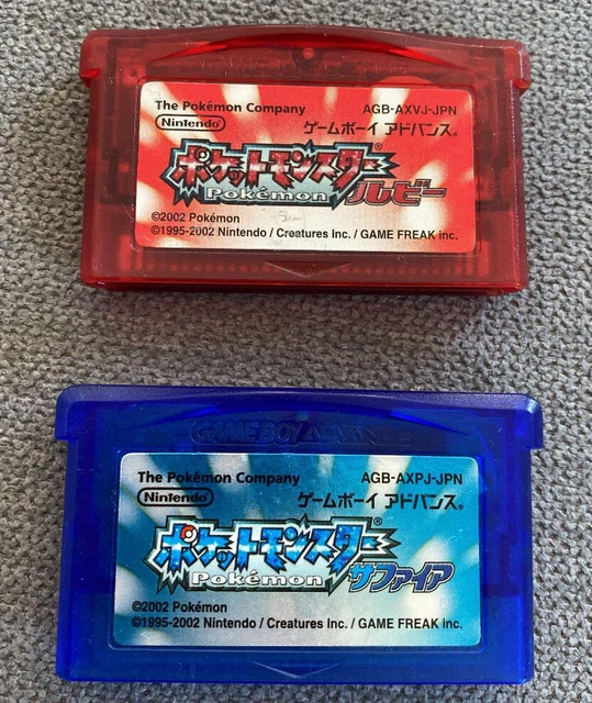 POKEMON RUBY AND Sapphire Japanese Version Gameboy Advance GBA Tested £ ...