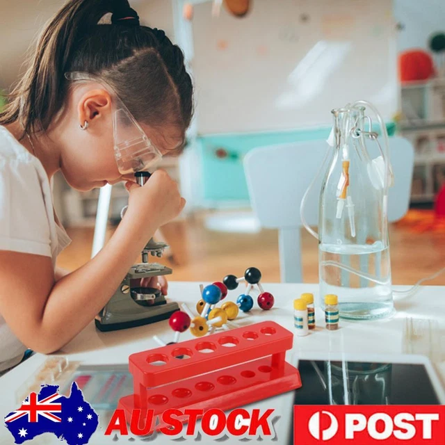 PLASTIC TEST TUBE Rack 6 Holes Holder Burette Stand Lab School Supplies ...