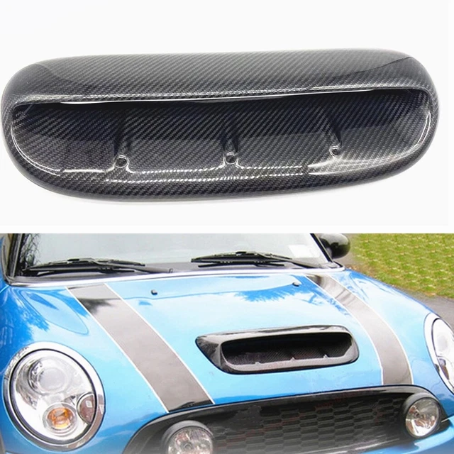 CARBON FIBER HOOD Bonnet Scoop Air Vent For 02 03-06 Mini Cooper S R53 ...